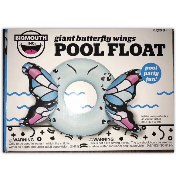Bigmouth | Other | Bigmouth Giant Butterfly Wings Swimming Pool Float ...